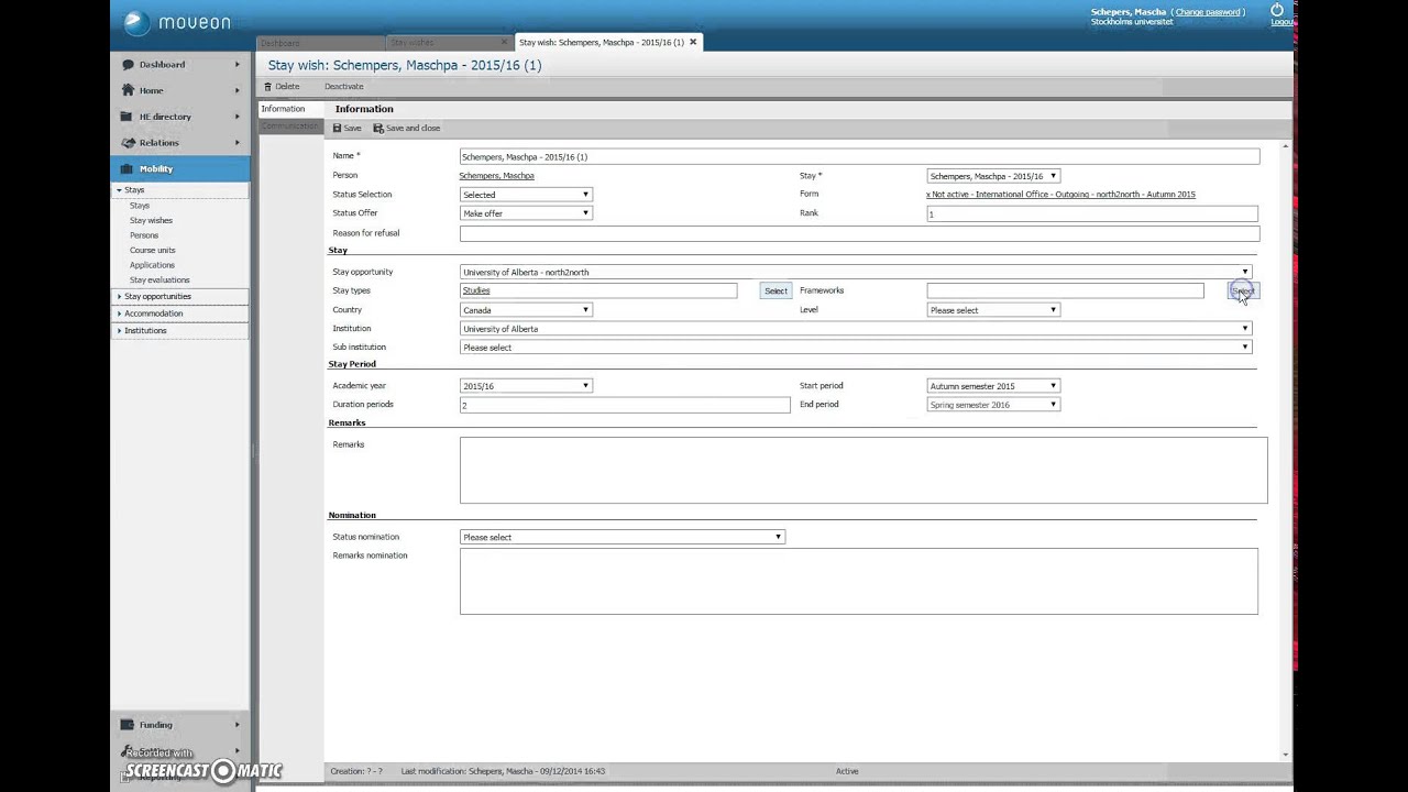 moveon 4 - OUT selection change - YouTube