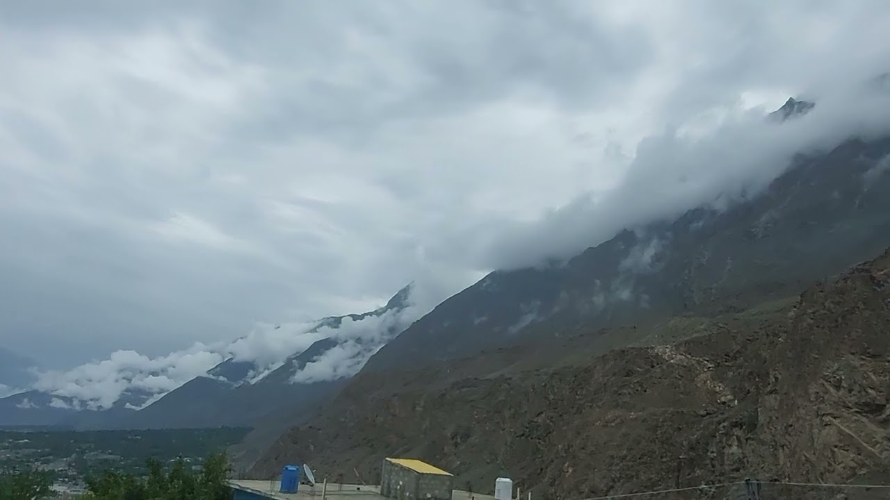 Today's weather in Gilgit on the top of my home roof - YouTube