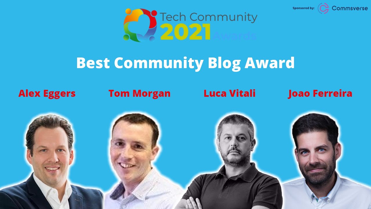 The Tech Community Awards - The Best Community Blog 2021 Ceremony - YouTube