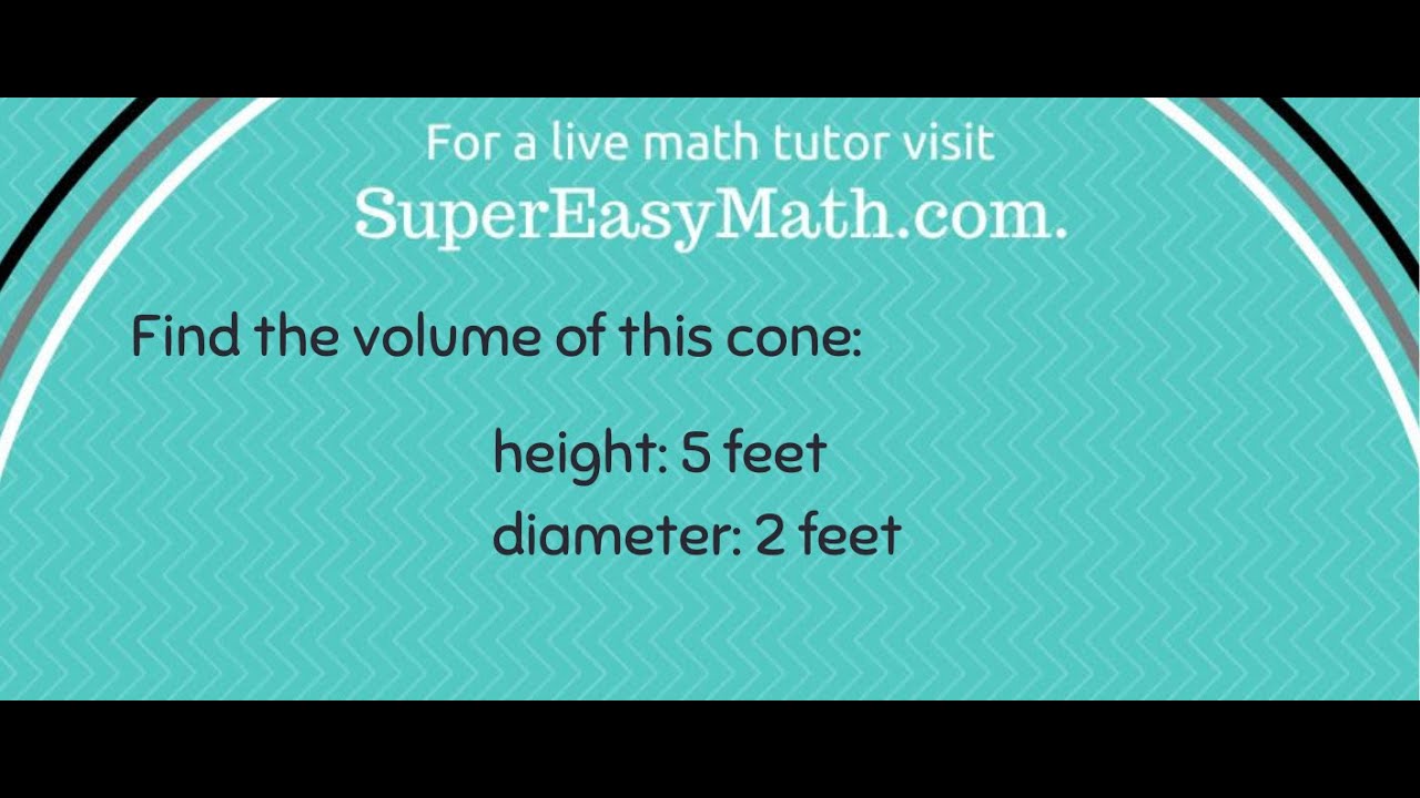 How To Find The Volume Of A Cone YouTube how-to-find-the-volume-of-a-cone-youtube