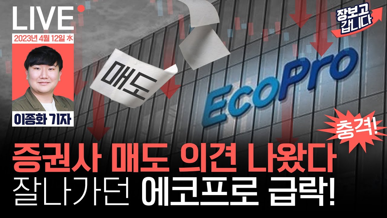 잘나가던 에코프로 오늘 급락 하나증권의 용감한 매도 리포트까지 현대차 기아 2030년까지 전기차에 24조원 투자