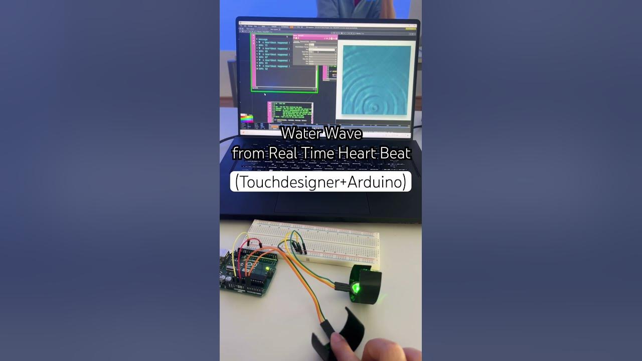 Experiment with Touchdesigner + Arduino : Generating the water wave from realtime heart beat ...