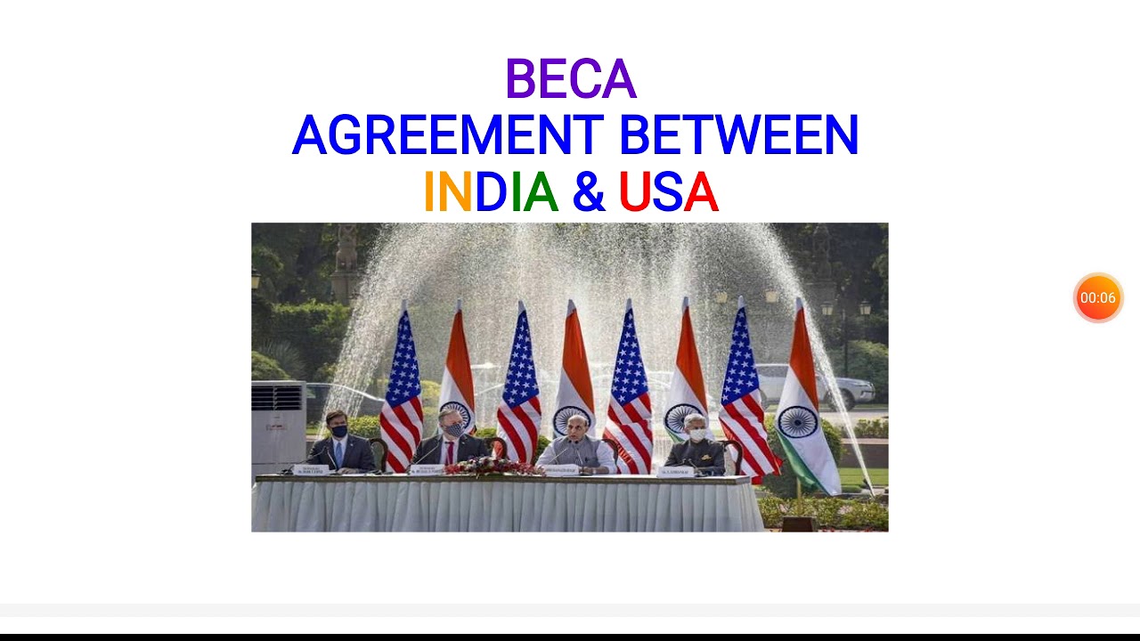 BECA Agreemernt between India & USA. - YouTube