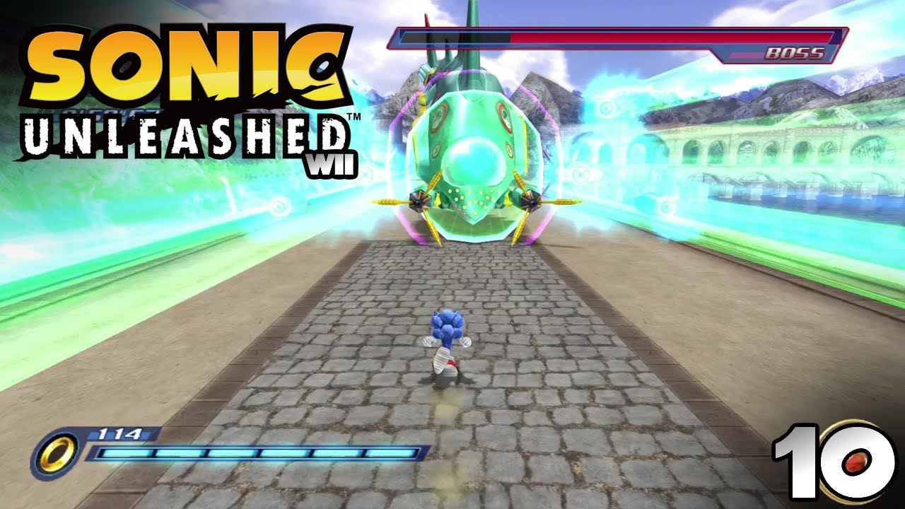 Sonic Unleashed (Wii) - #10 - Spagonia: Rooftop Run Boss (Egg Devil Ray ...