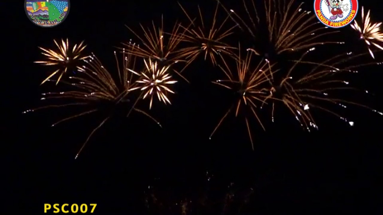 1.3G FIREWORKS: 10S 1.2" SLICE CAKE FAN SHAPE GOLDEN RAIN TO ...