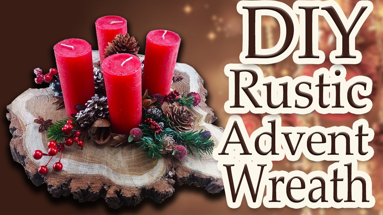 DIY Rustic Advent Wreath - YouTube