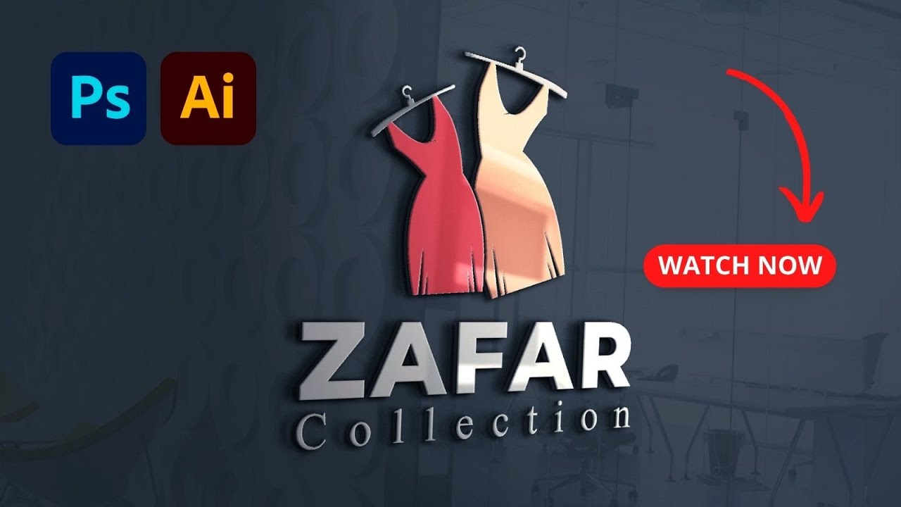 illustrator tutorial: Clothing Shop Logo Design in Adobe illustrator ...