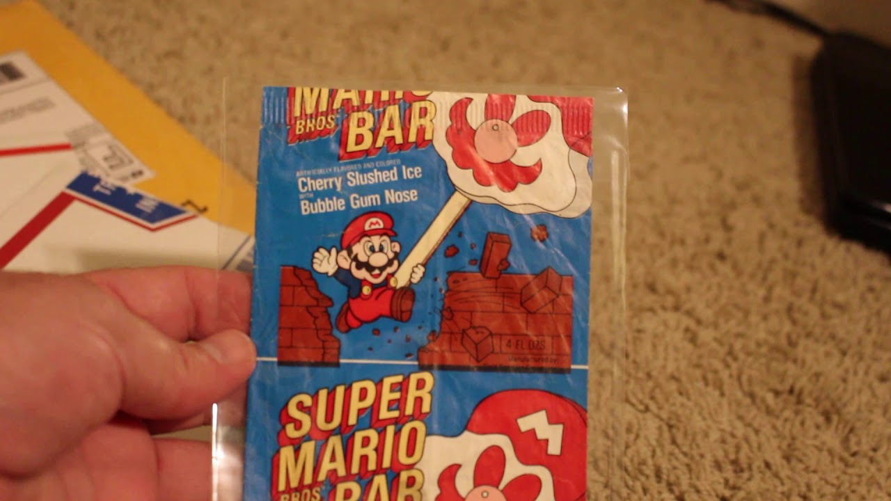 1992 SUPER MARIO BROS Ice Cream Bar Wrapper - YouTube