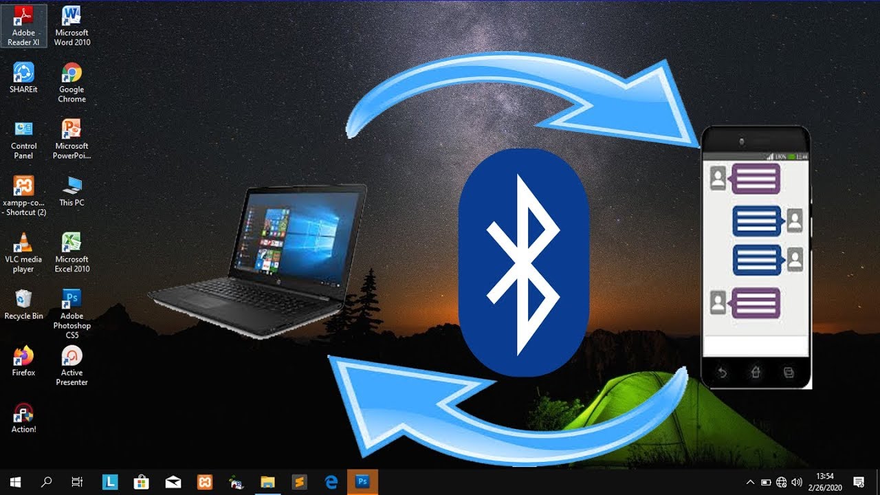 Cara menggunakan bluethoot di laptop - YouTube