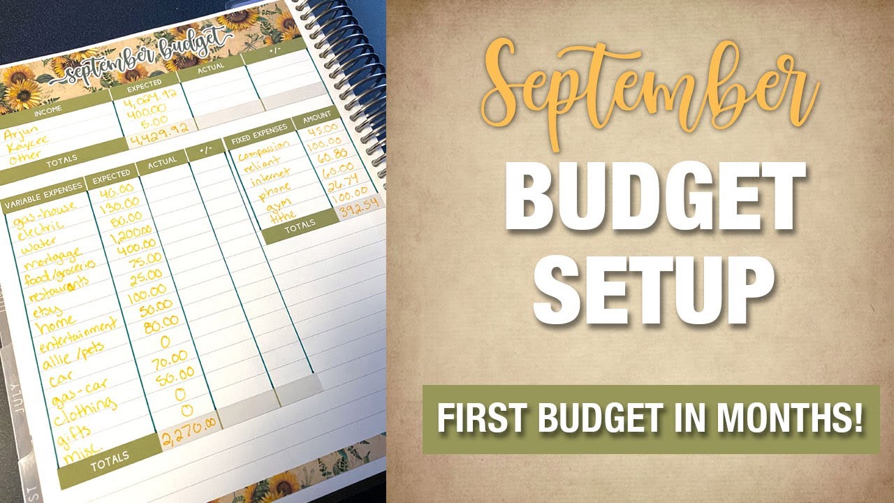 September Budget : Starting A New Budget - YouTube