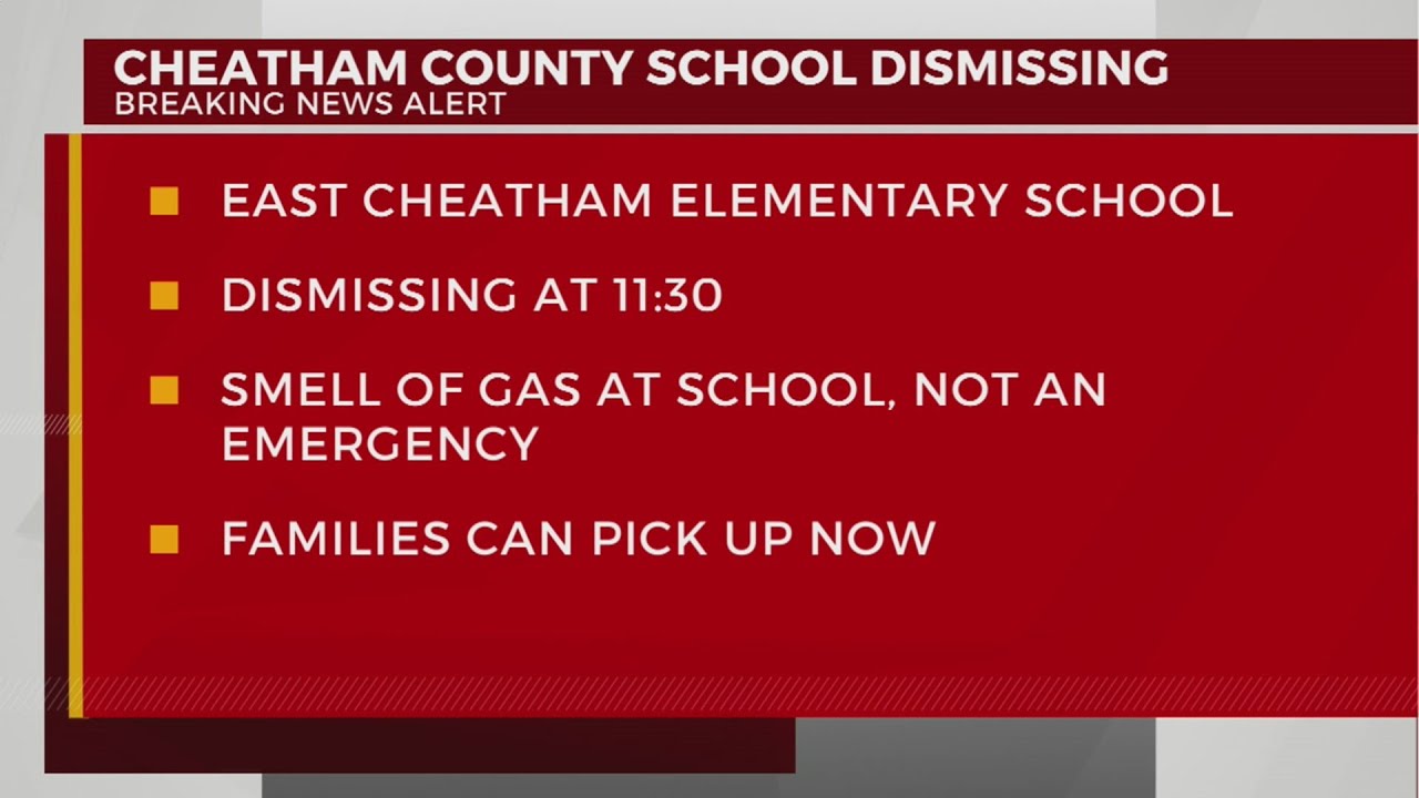 East Cheatham Elementary dismissing early for gas smell - YouTube