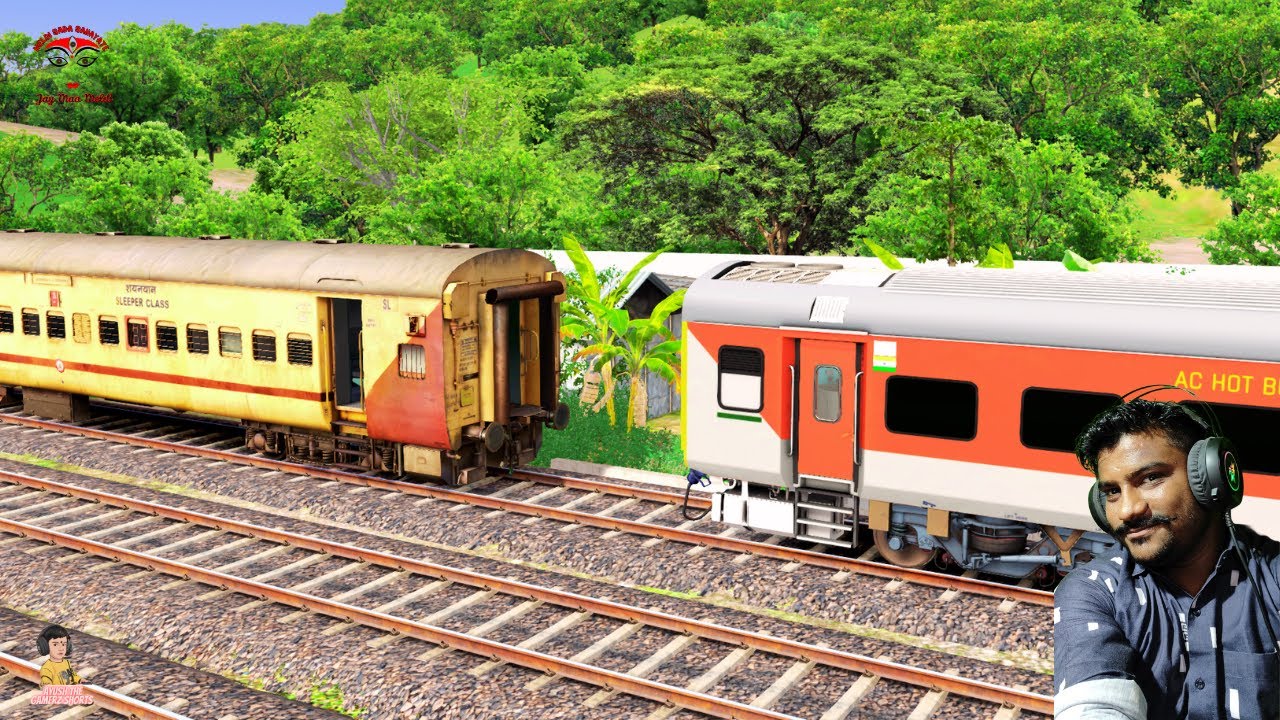ICF UTKRISHT COUPLING LHB RED COACH | BUMPY RAILROAD | RAILWORKS ...