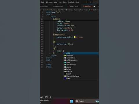 LEARN HTML AND CSS IN 60 SECOND !! #coding #html #css #htmlcss # ...