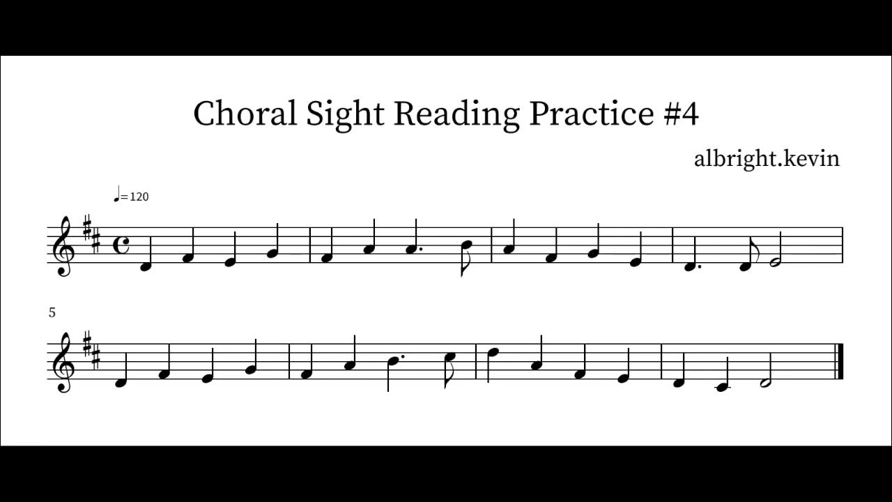 Choral Sight Reading Practice #4 - YouTube