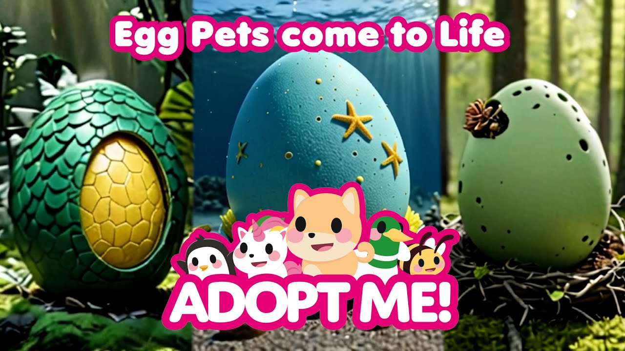 Adopt Me, Fossil, Ocean, and Woodland Eggs Pets Come to Life - YouTube