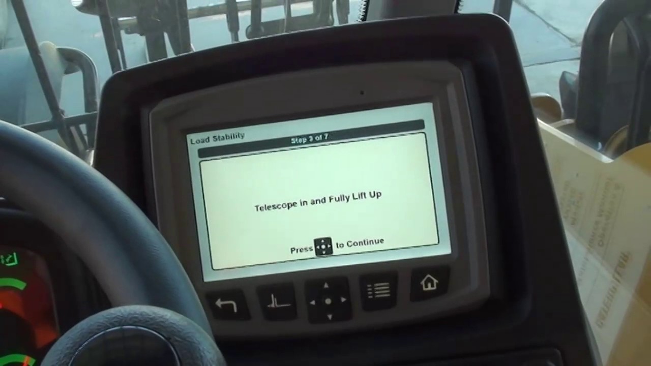 Load Stability System calibration on the CAT D-series Telehandlers ...