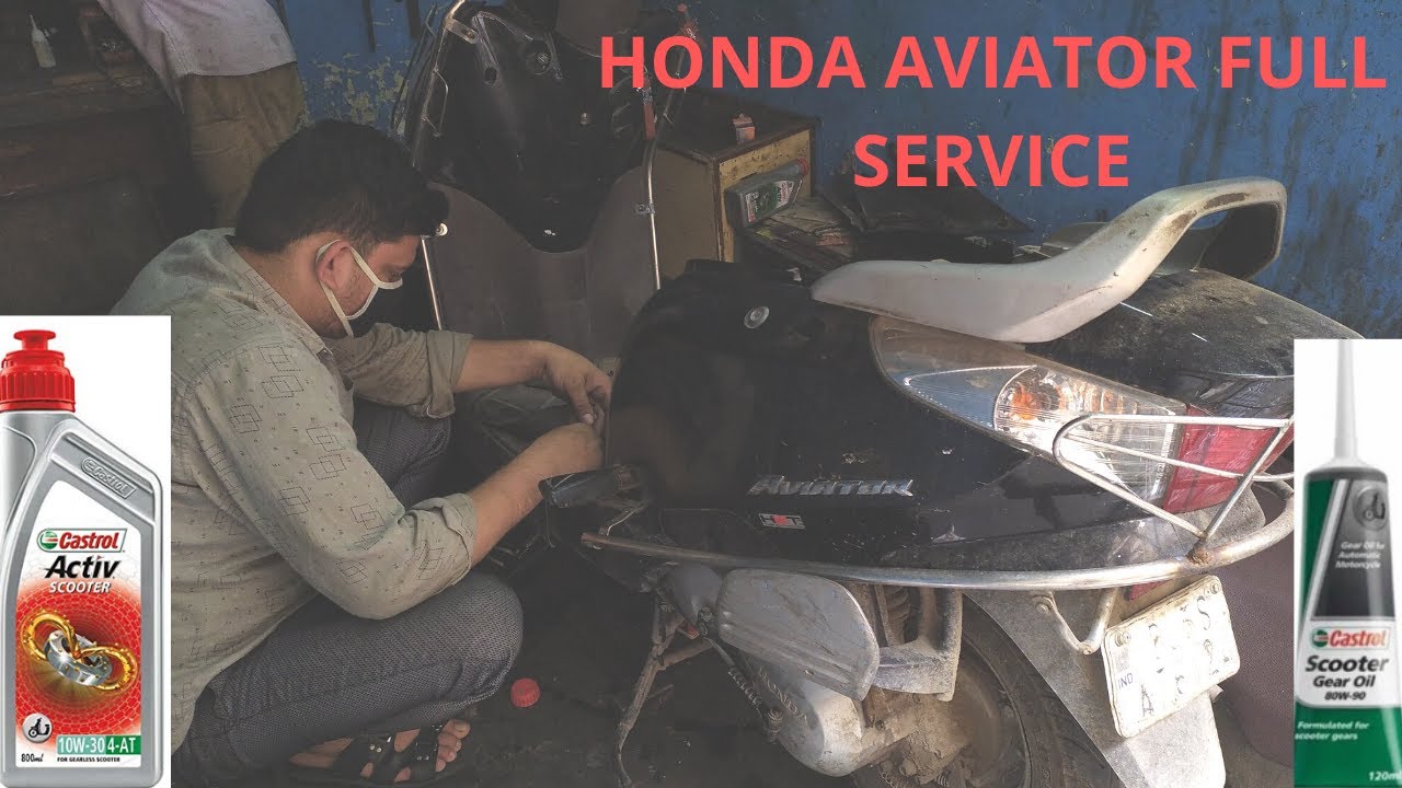 Full Servicing of my Scooty | Honda Aviator - YouTube