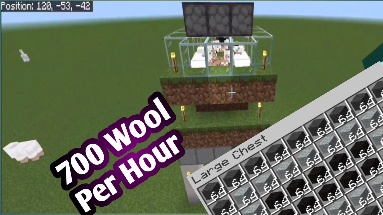 Simple And Fully Automatic Wool Farm For Minecraft Bedrock and Java ...