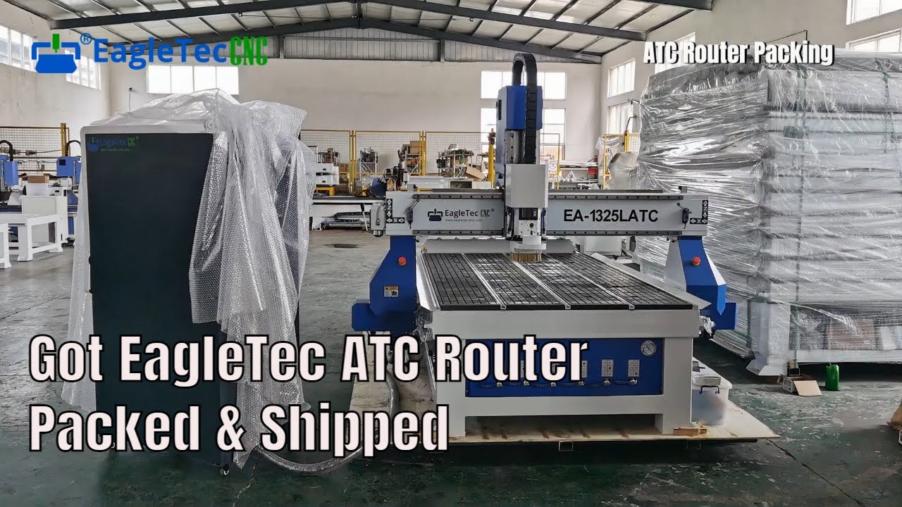 Get EagleTec ATC Router / Automatic Tool Changer CNC Router Packed – New Shipment to UAE - YouTube