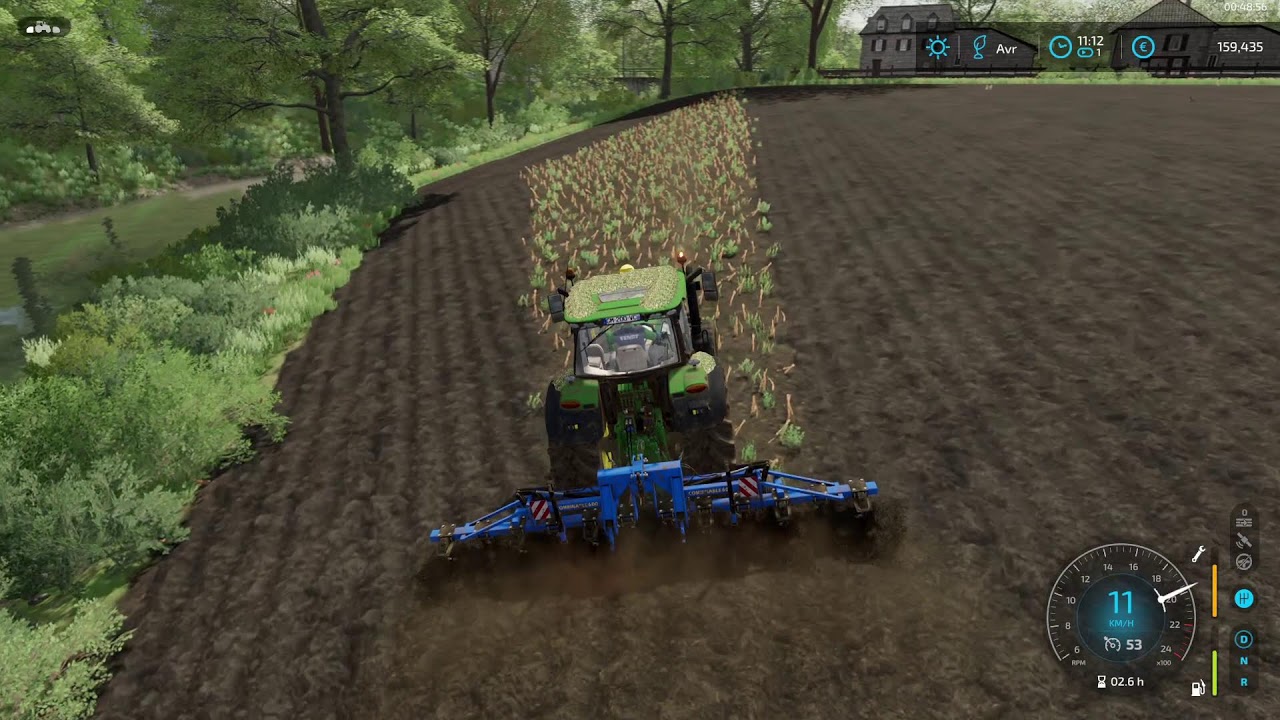FS 22 début d'un rôle Play ensilage sur old Stream map - YouTube