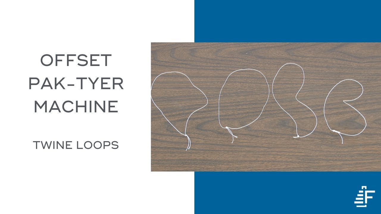 Tufting Twine Loops Pak Tyer Offset Tying Machine - YouTube
