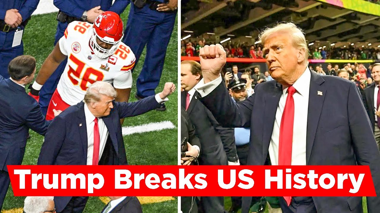 President Donald Trump Cheers At Super Bowl 2025 With Kids Ivanka And ...