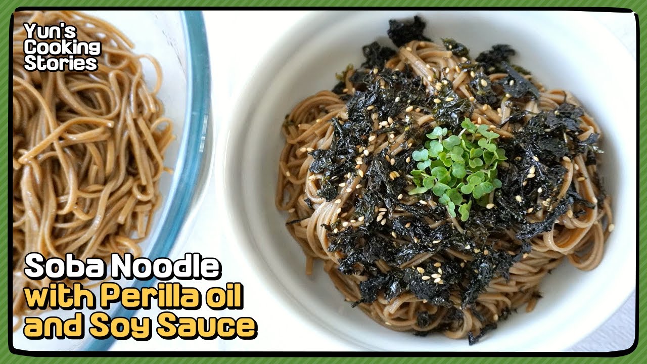 How to: Korean Perilla Oil Noodles! | Perilla Oil (Deulgireum) Soba ...