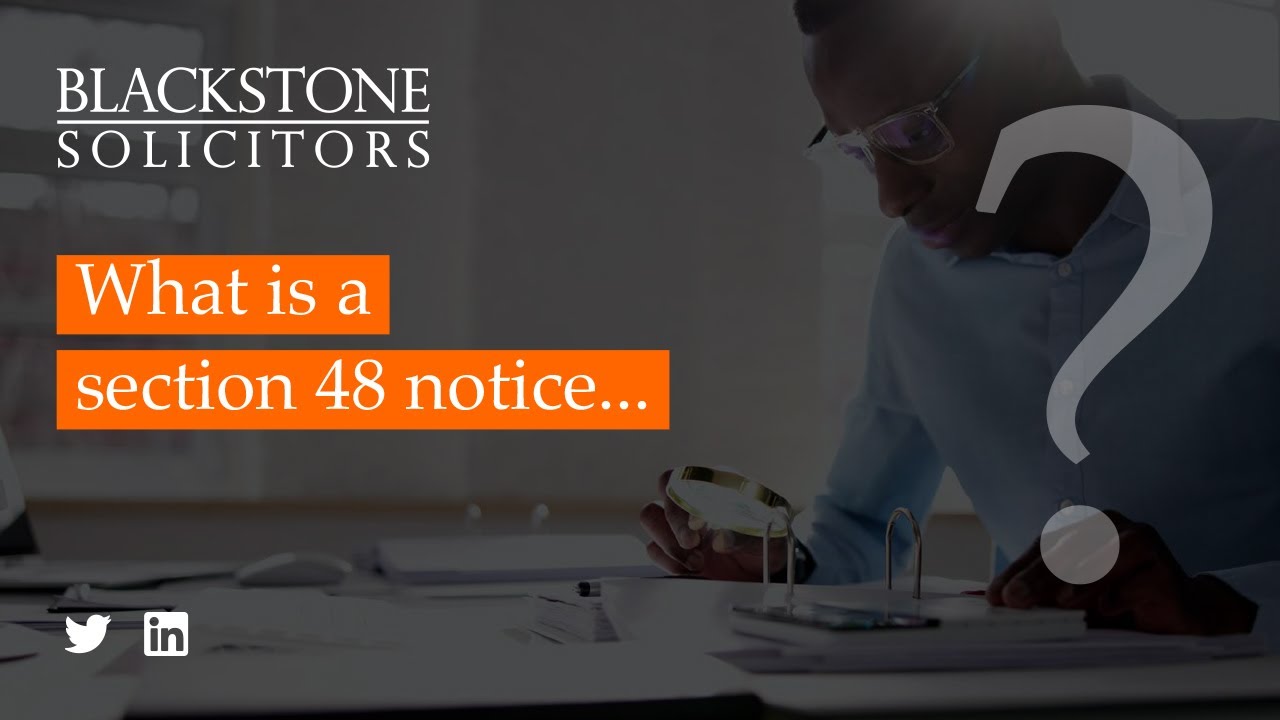 What is a Section 48 Notice - YouTube