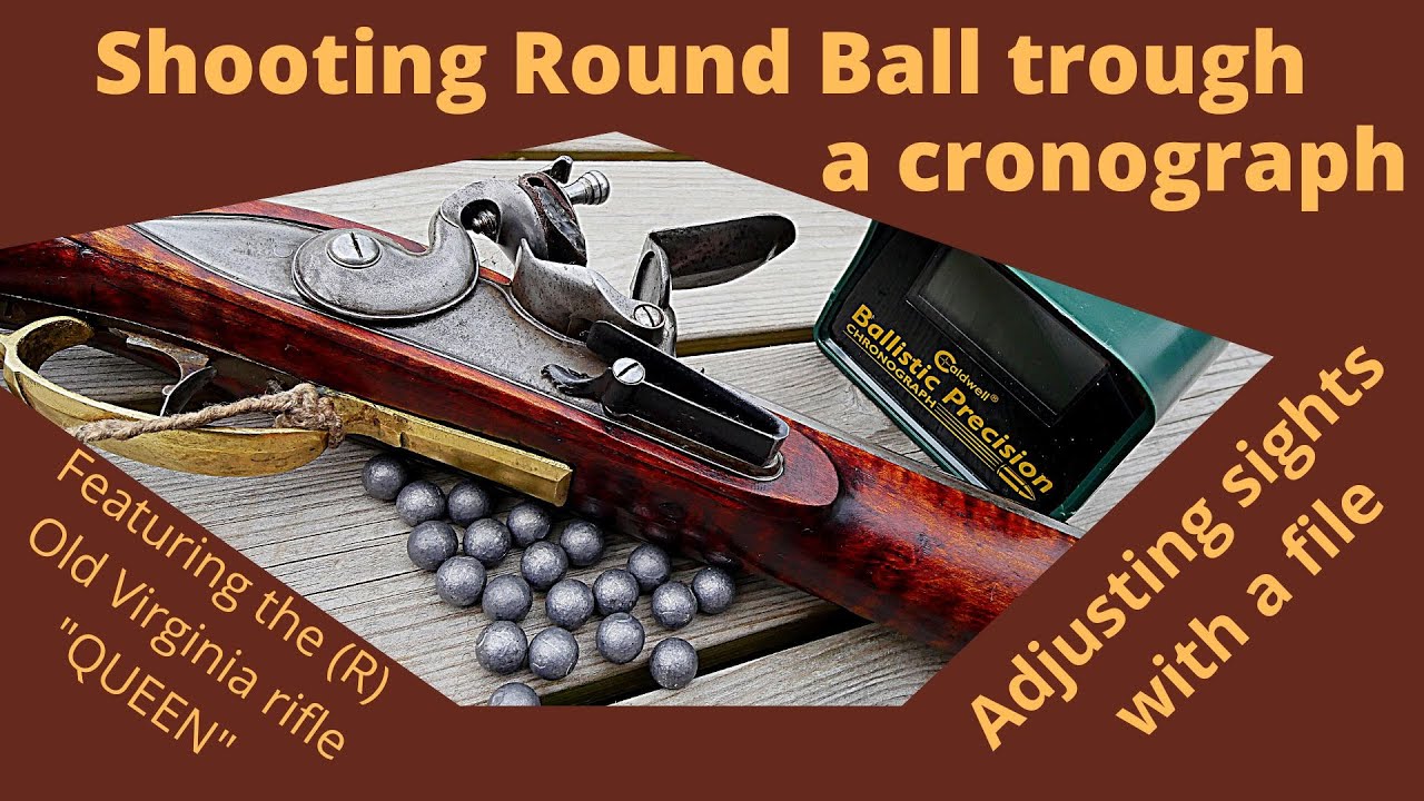 Sight adjusting and chronograph shooting using a flintlock long rifle ...