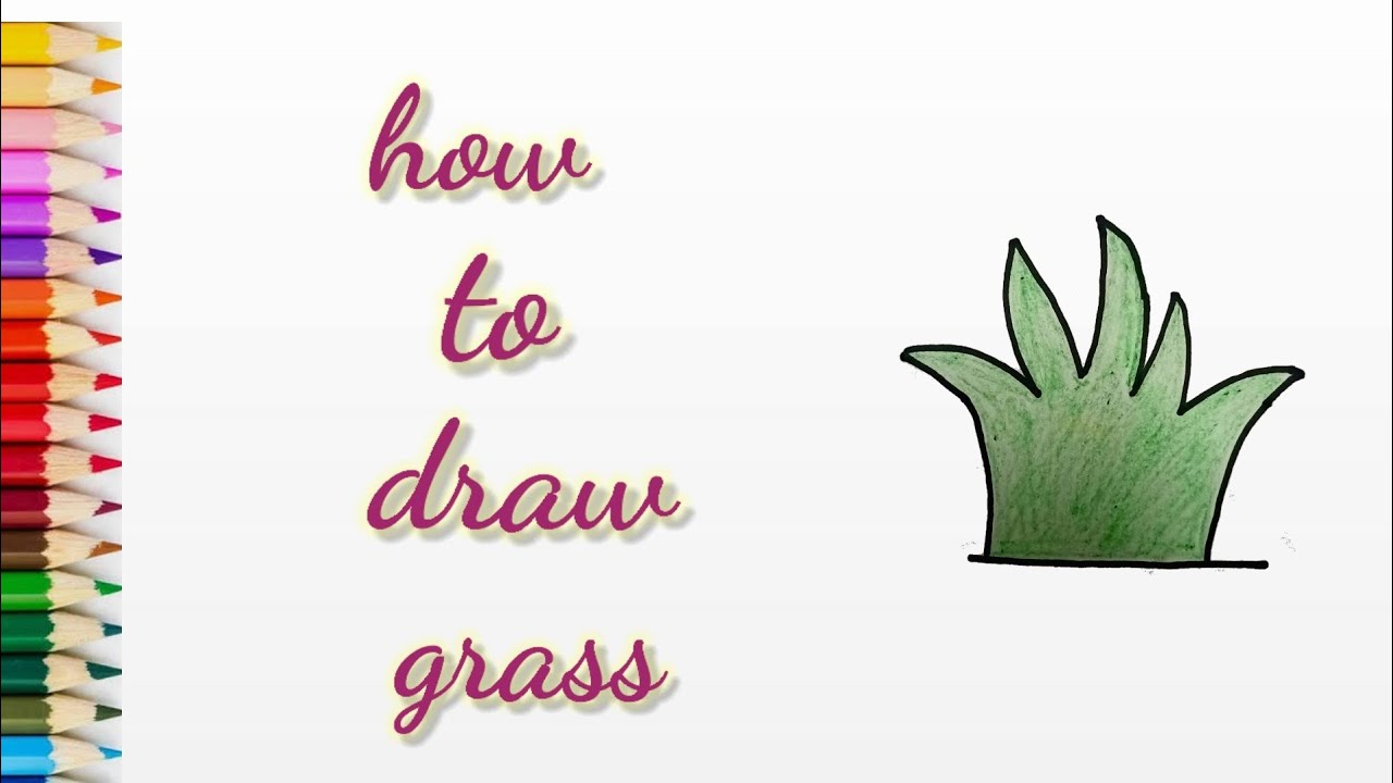 how to draw grass- easy drawing ideas for kids#drawing #easydrawing # ...