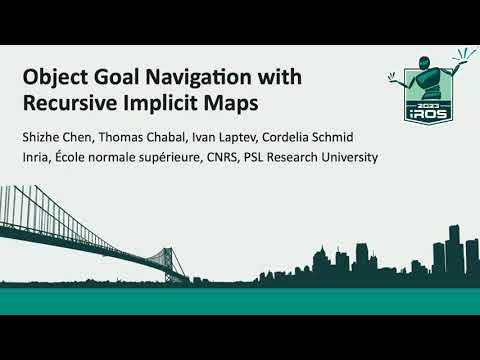 [IROS 2023] Object Goal Navigation with Recursive Implicit Maps - YouTube