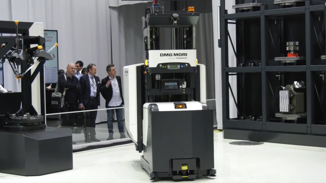 DMG MORI PH-AGV – Pallet automation with automated guided vehicle - YouTube