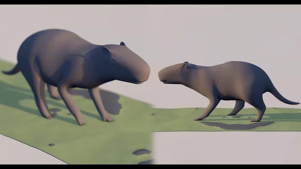 Josephoartigasia Monesi - Quad Walk Cycle - YouTube