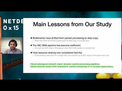 Netdev 0x15 - Understanding Linux Network Stack Overheads for High Speed Networks - YouTube