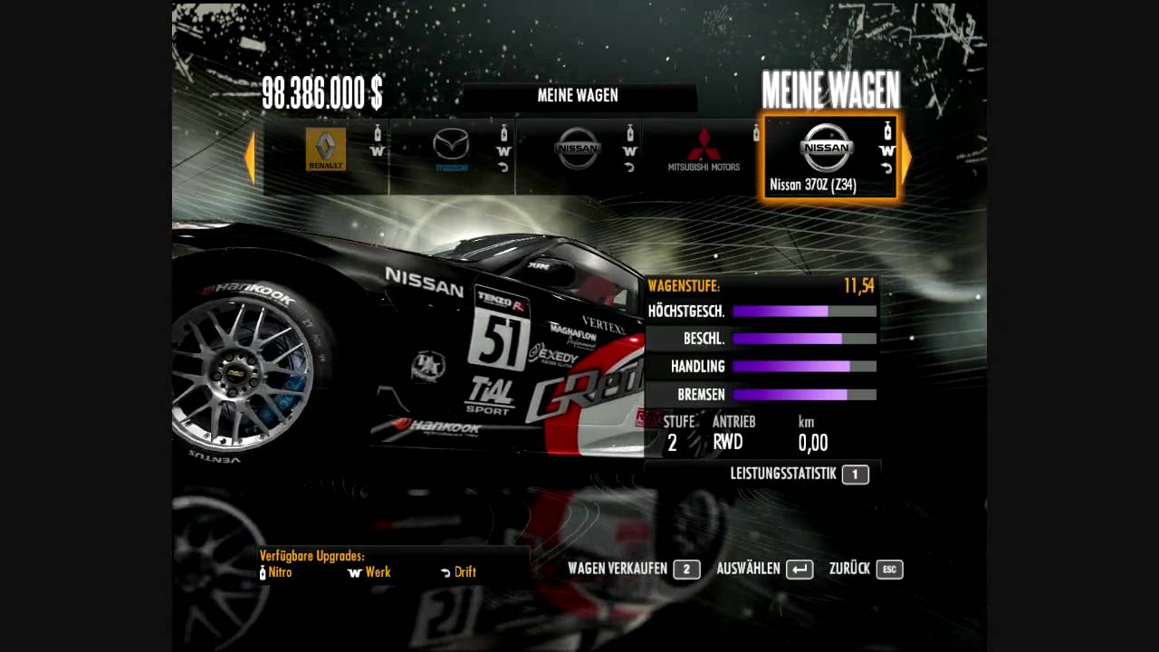 Need For Speed Shift Nissan 370z z34 Modification (HD) - YouTube