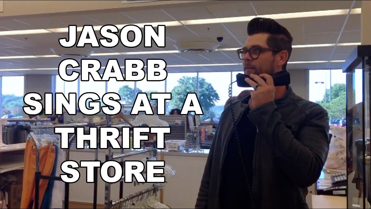 Jason Crabb Surprises Shoppers at a Thrift Store with Concert - YouTube