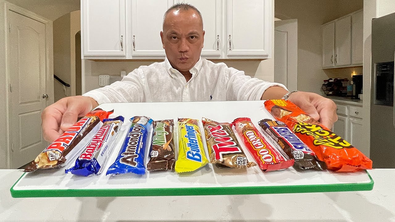 👂 ASMR MOST POPULAR CANDY BARS (9 BARS!) AND EATING SOUNDS 👂 FULL VIDEO ...