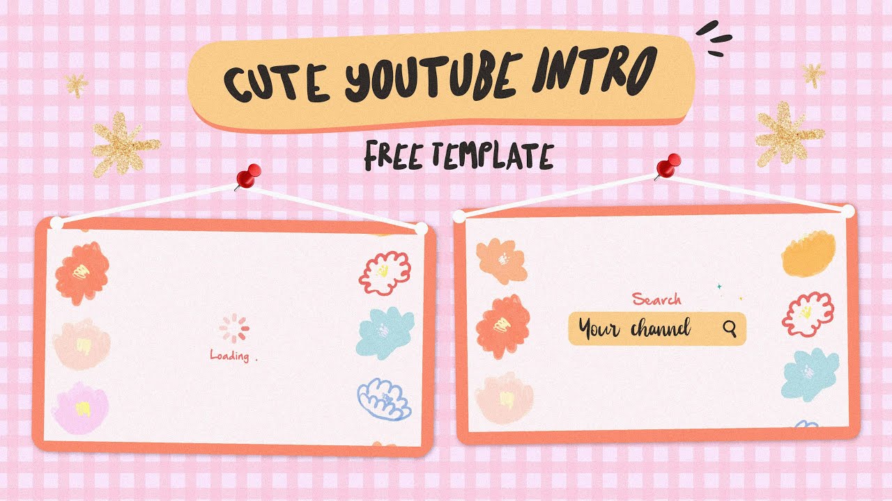Free cute pastel intro template no text - YouTube