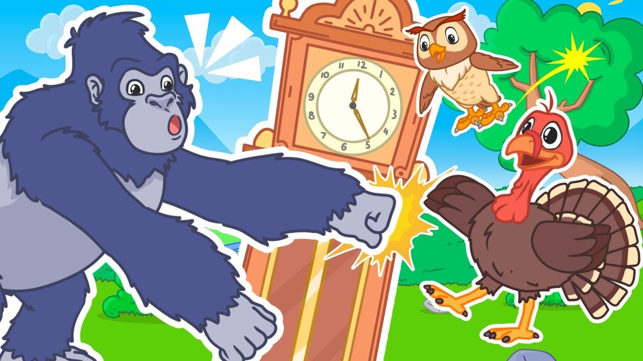 Hickory Dickory Dock — Animal Rhymes and Clock Climbs! | Nursery Rhymes ...