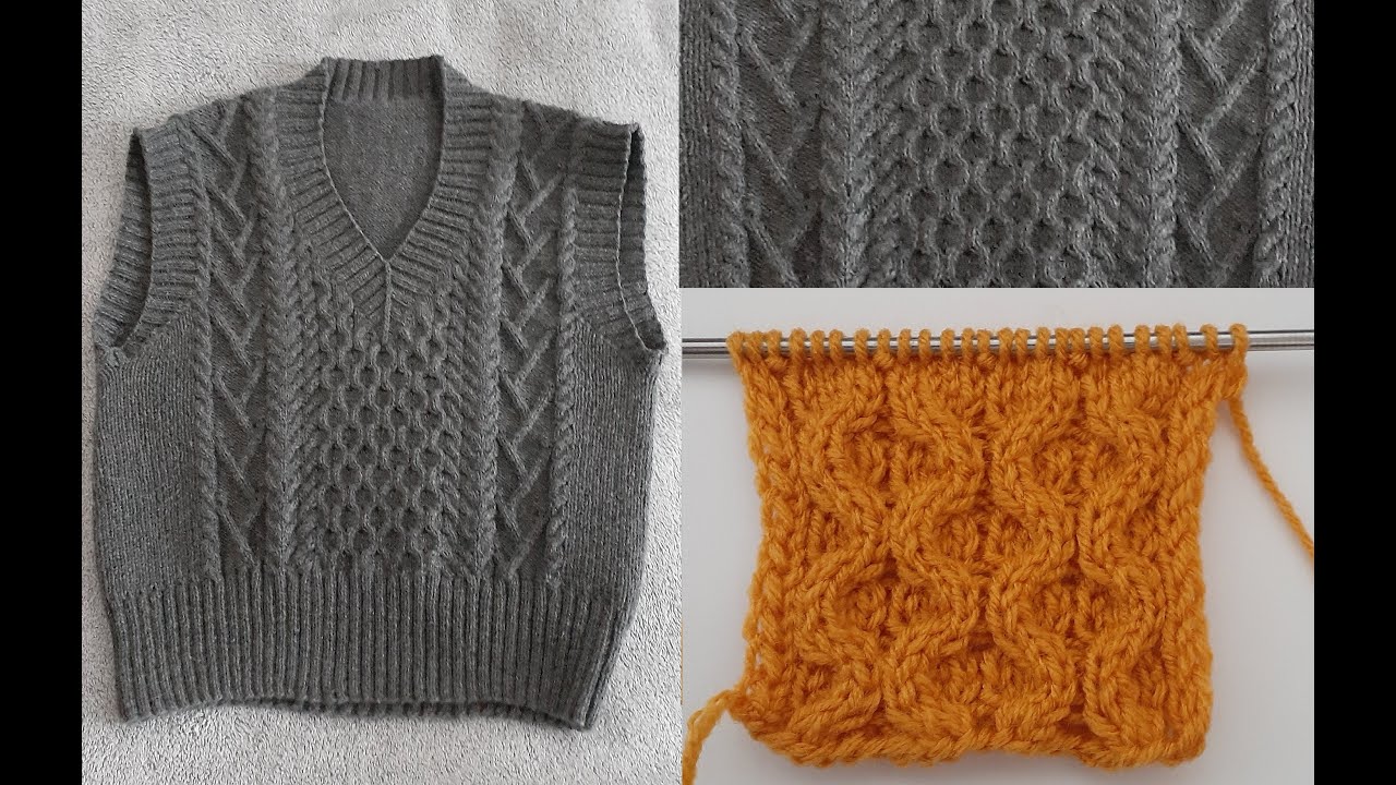 #6 Knitting pattern, pull, cardigan/Patron tricot, pull, cardigan - YouTube