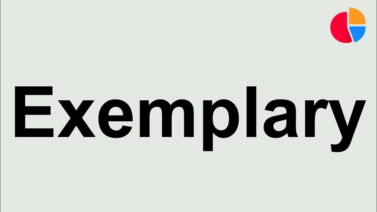 How to Pronounce: "Exemplary" - YouTube