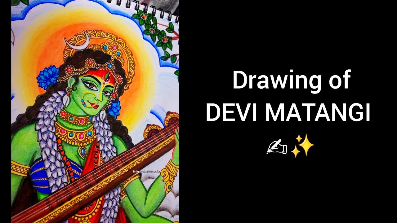 Devi Matangi Drawing | 10 mahavidya series | #matangi #10mahavidya ...