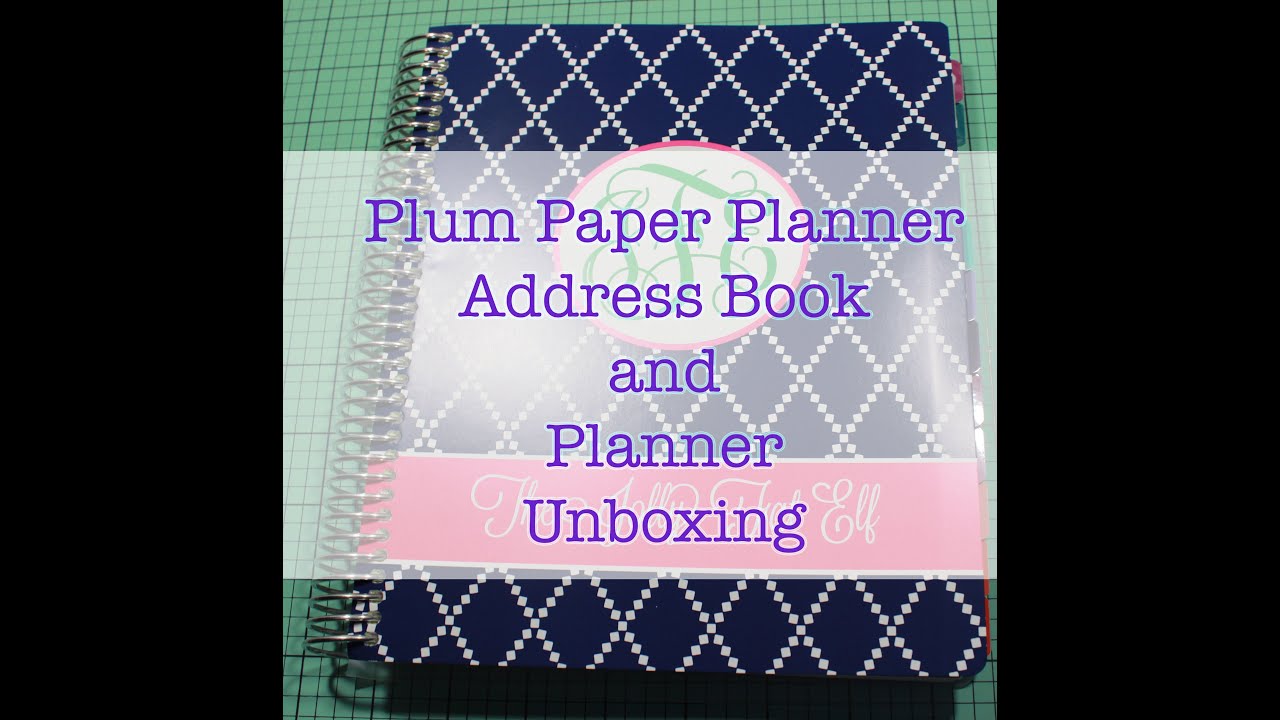 Plum Paper Address Book Unboxing and First Impressions - YouTube