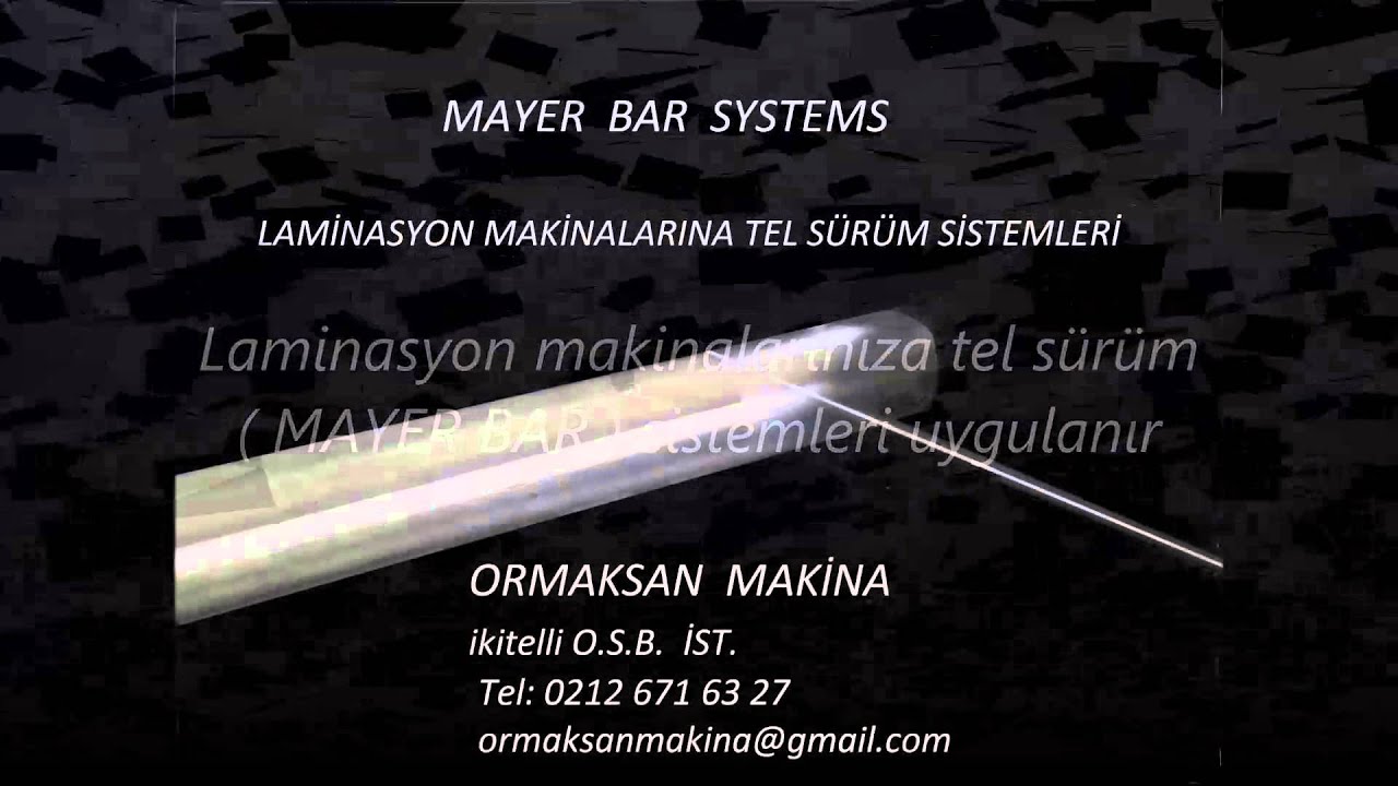 MAYER BAR SYSTEMS - LAMİNASYON MAKİNALARINA TEL SÜRÜM SİSTEMLERİ - YouTube