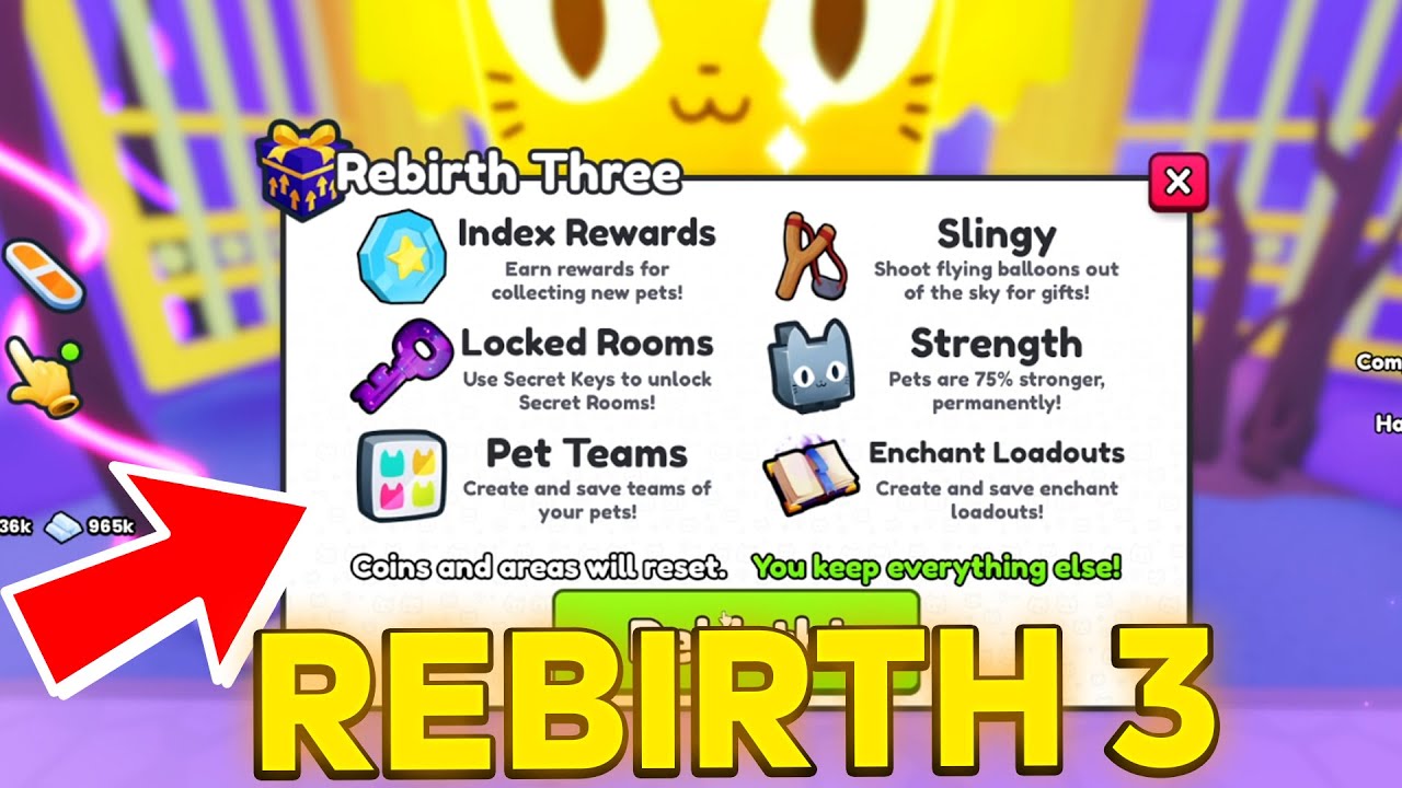 How To GET REBIRTH THREE In Roblox Pet Simulator 99! LOCATION AND ...