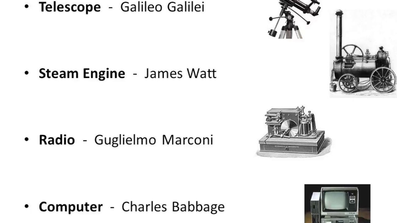 Famous Invenions and Inventor names - YouTube