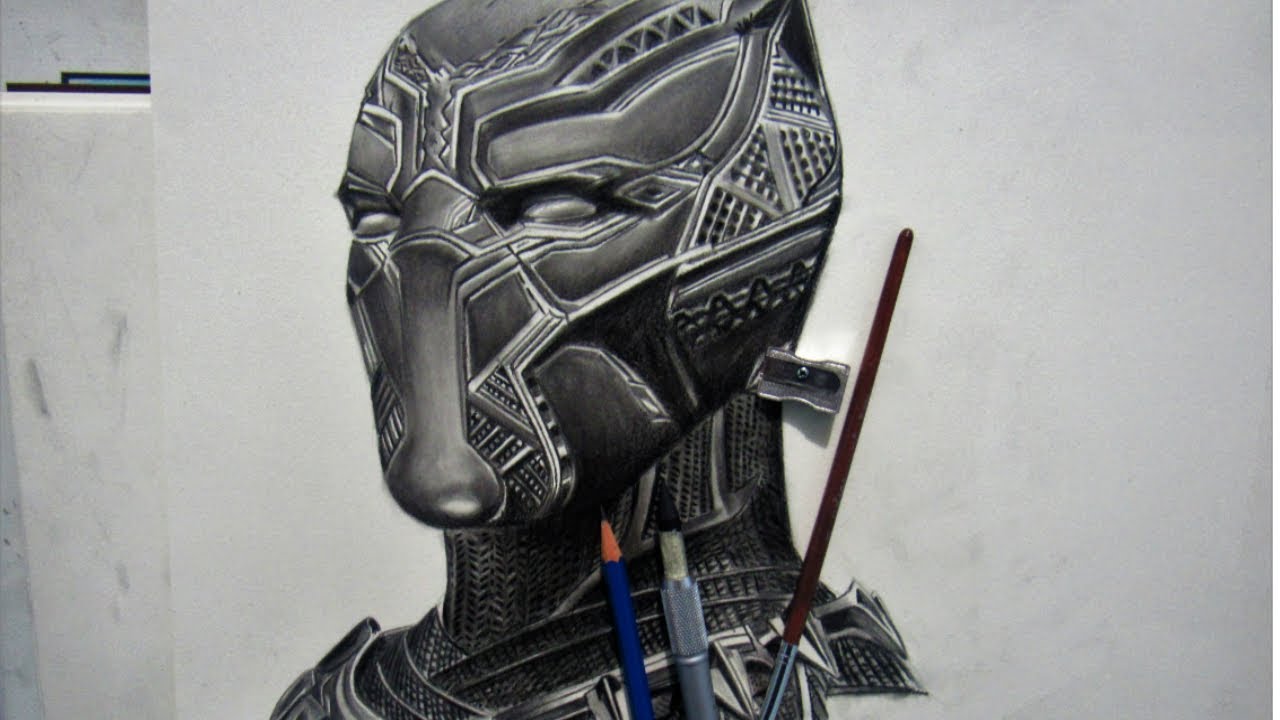 Como Dibujar la Pantera Negra How to Draw The Black Phanther - YouTube
