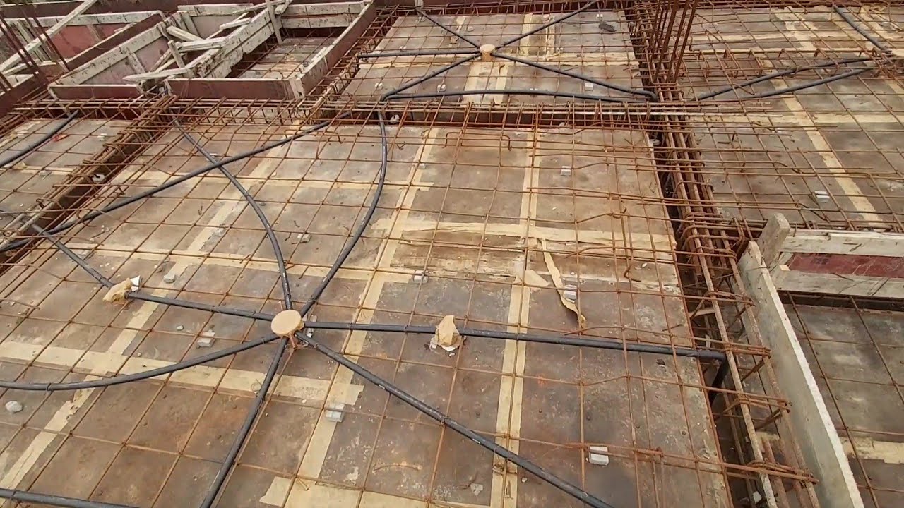 #electrical #electricalconductwork Slab electrical conduct work | slab ...