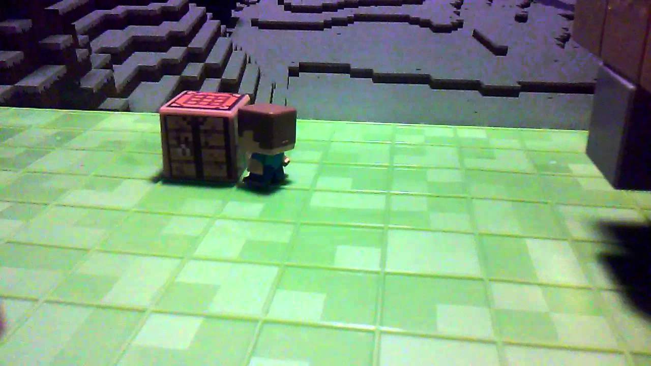Minecraft mini figure stop motion day 1 (remake) - YouTube
