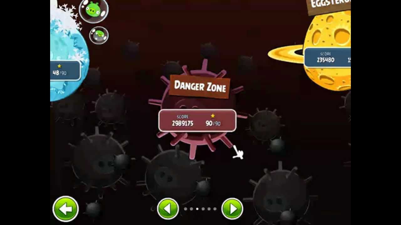 Angry Birds Space Danger Zone 3 estrellas! - YouTube